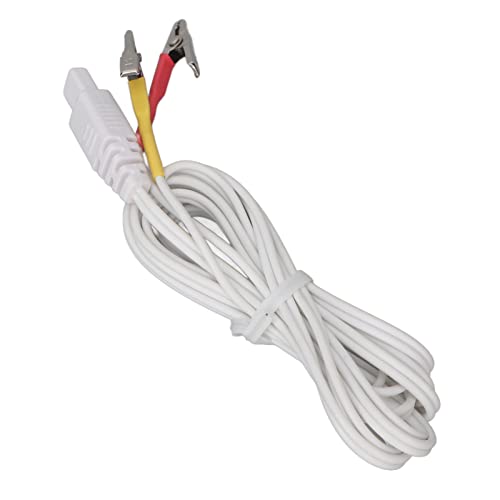 Crocodile Clip Cord, Sturdy PVC 5pcs Potable Size White Copper Foil Wire Therapeutic Crocodile Clip for Slimming Massager