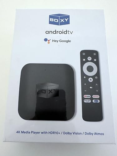 BOXY Android TV Box, Streaming Media Player 4K, Dune HD Media Center, Mini PC, AV1, USB 3.0, Ethernet, MKV/ISO 4K DV P7 FEL AFR, HDR10+, DTS, Netflix in 4K Dolby Vision & Atmos, Voice