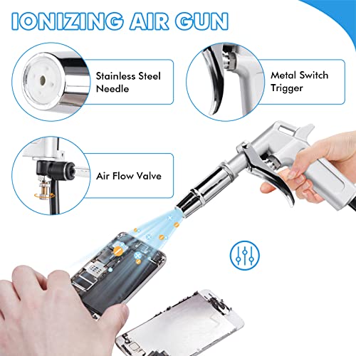 YUCHENGTECH Ionizing Air Gun Anti Static Gun Anti Static Air Gun Static Eliminator Anti Static Ionizier with 4KV High Voltage GeneratorĀ 110V