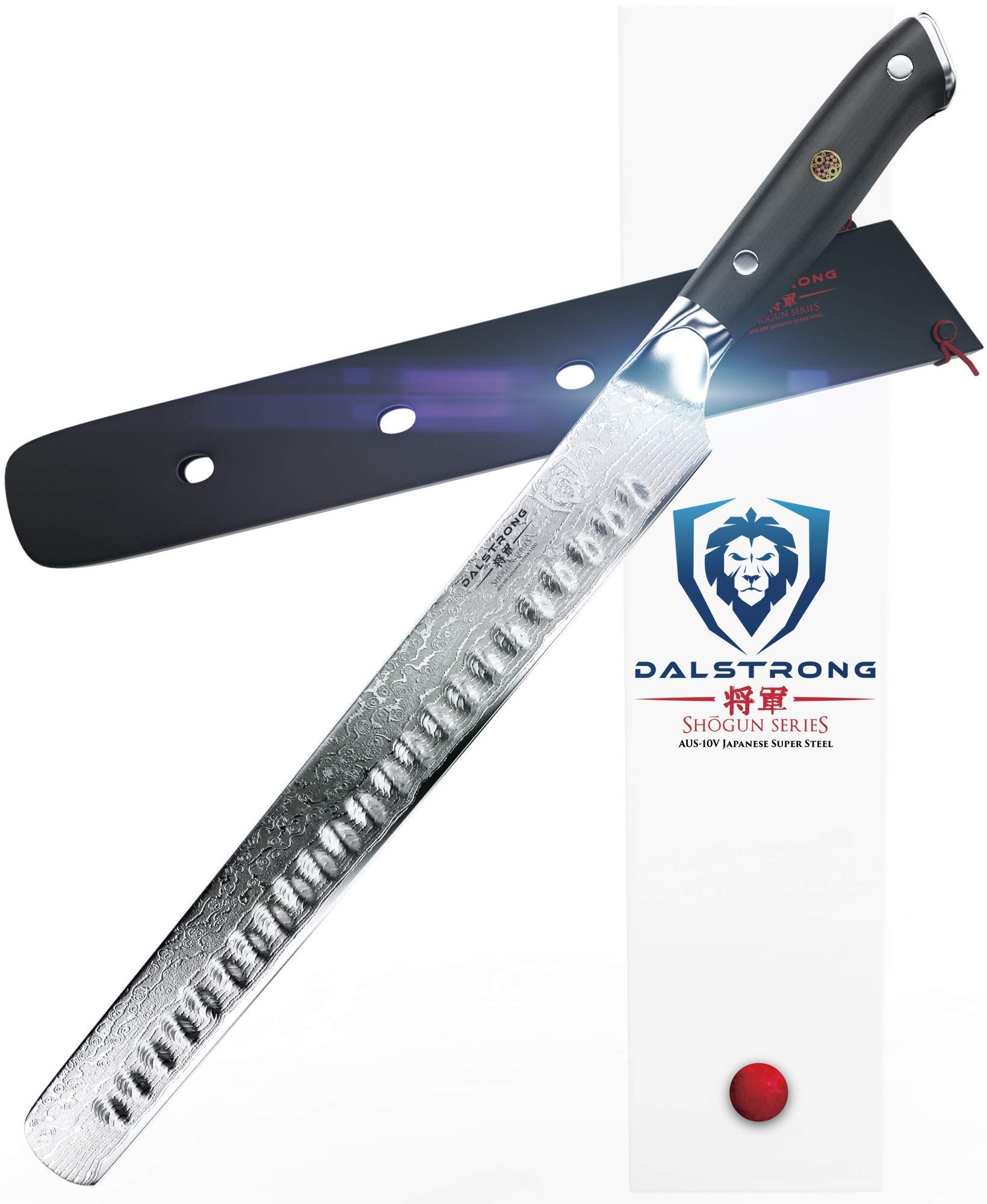 Dalstrong Shogun Series 12" Slicing & Carving Knife - Granton Edge Bundled with the Shogun Series 6" Boning Knife - Japanese AUS-10V - BBQ Knife Bundle