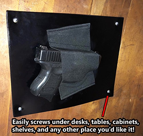 Bluestone Safety Under The Desk Holster| Bedside Holster| Wall Mounted Tactical Gun Holster| Under The Desk Pistol Gun Holder| Fits Nearly Any Handgun