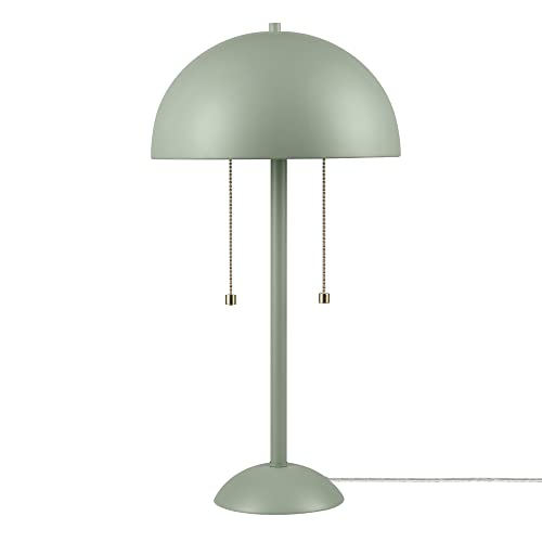 Globe Electric Novogratz x 65850 Haydel 21" 2-Light Table Lamp, Sage Green, Double On/Off Pull Chain