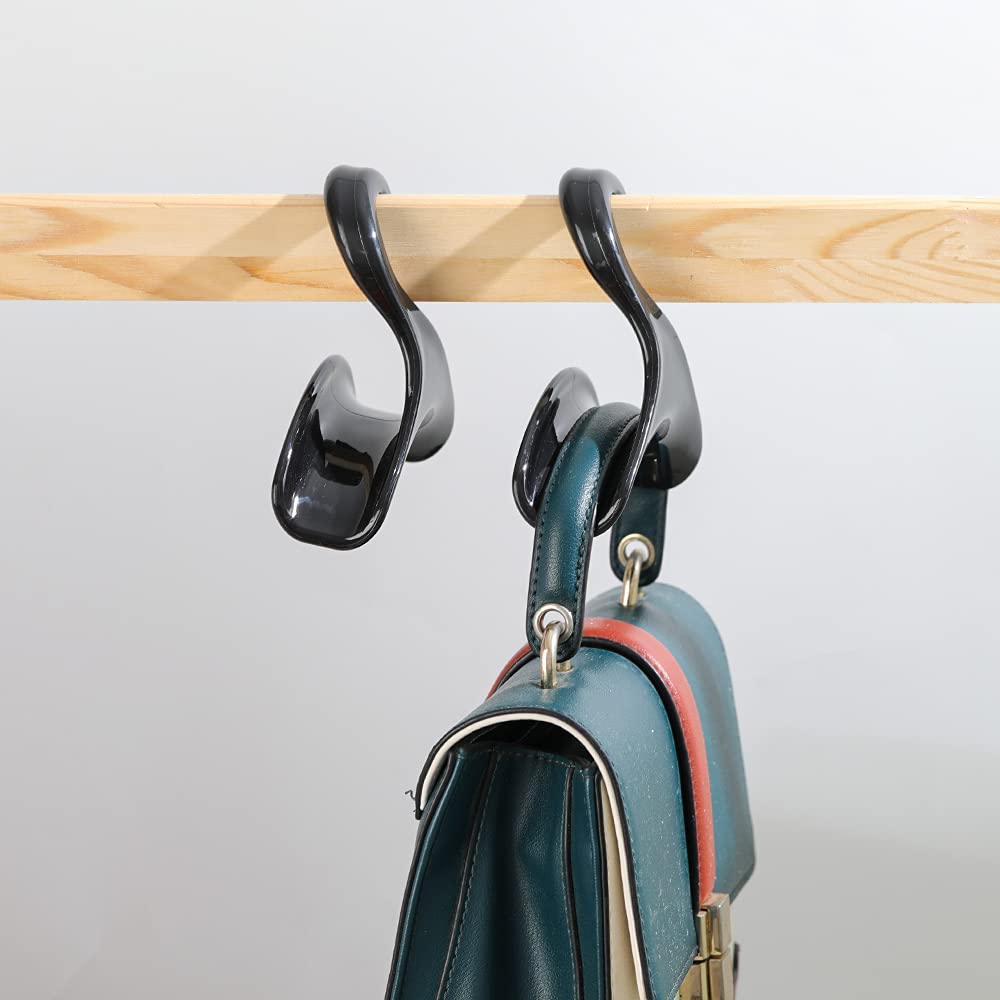 Purse Hanger Hook Bag Rack Holder - Handbag Hanger Organizer Storage - Over The Closet Rod Hanger for Storing and Organizing Purses | Backpacks |Satchels | Crossovers | Handbags | Tote(4 Pack)