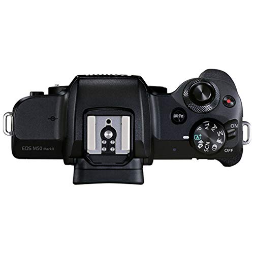 Canon EOS M50 Mark II Mirrorless Digital Camera with EF-M 15-45mm f/3.5-6.3 is STM Lens + 75-300mm F/4-5.6 III Lens+ 64GB Memory Card, Professional Photo Bundle (42pc Bundle)
