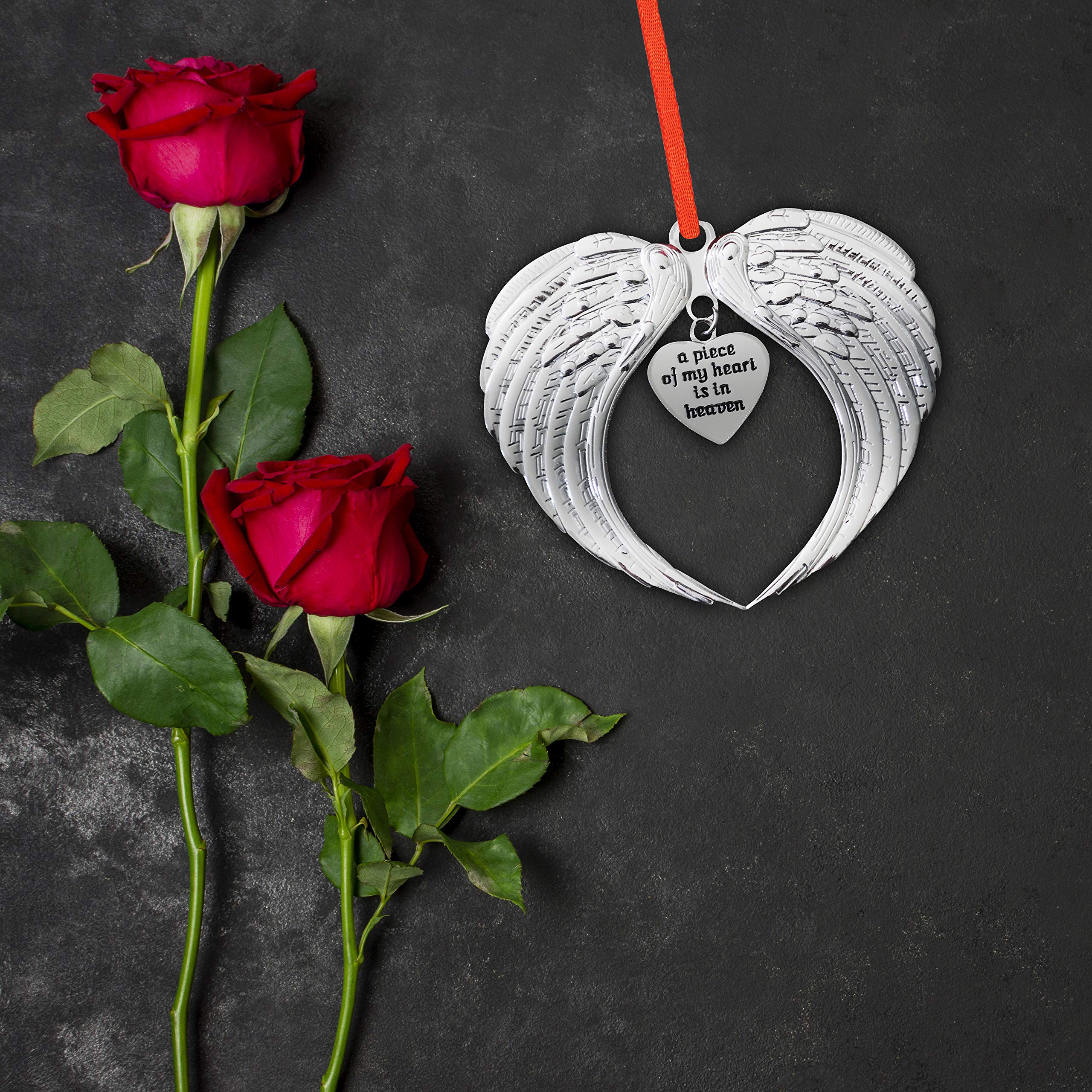Christmas Ornament in Memory of Loved One β Memorial Ornament for Christmas Tree β Premium Nickel Material β Elegant Ribbon and Packaging
