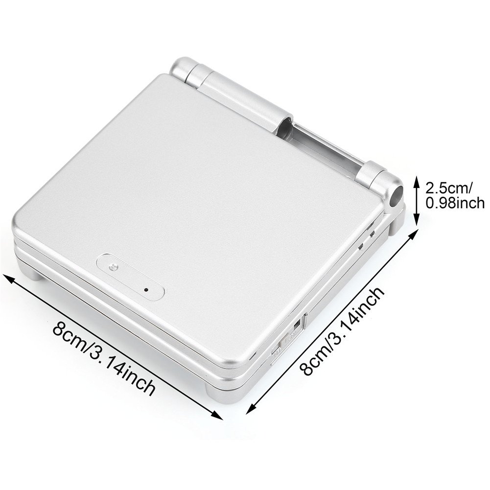 Portable ABS Protective Case Repair Parts Kit Stain Resistant for Nint-endô Gàme Bôy Advance GBà SP (Silver)