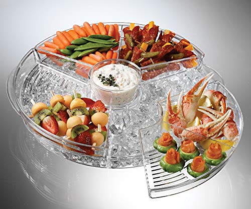 Prodyne Appetizers On Ice with Lids, 16", Clear