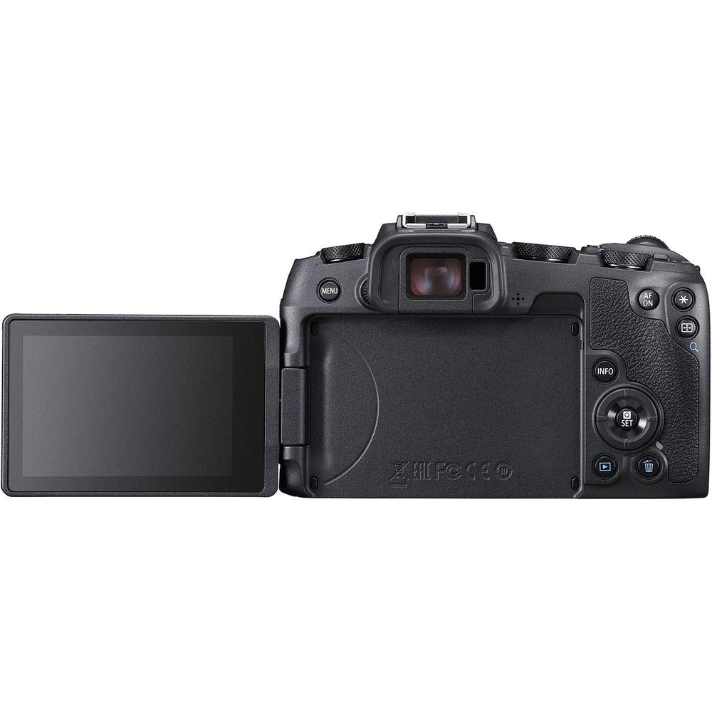 Canon EOS RP Mirrorless Camera with RF 24-105mm f/4-7.1 is STM Lens + 75-300mm III Lens, Accessories Including: 2X 64GB Memory Cards, LED Video Light, Microphone, Extra Battery, Case & More (Renewed)