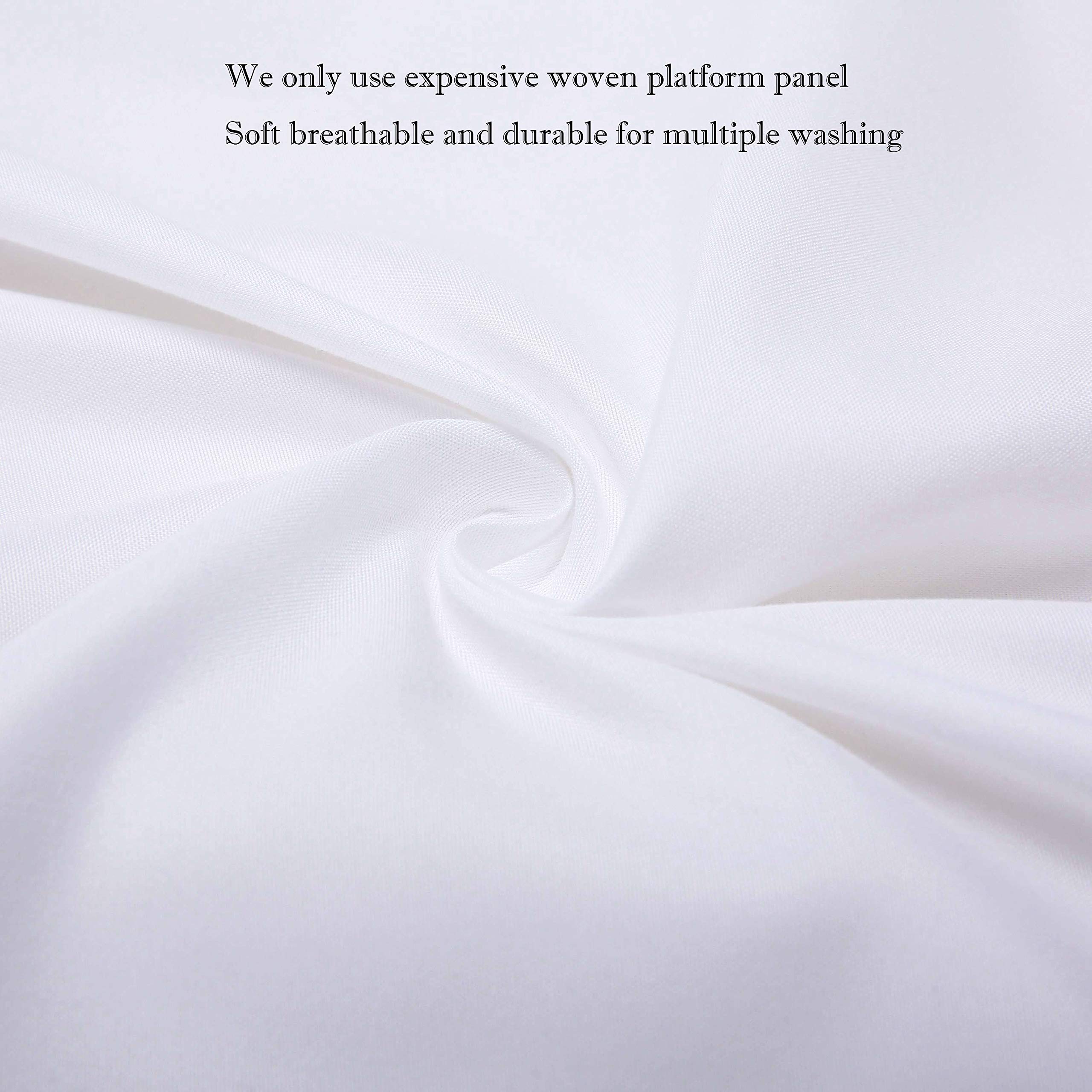 CaSaJa Mini Crib Skirt Pleated, Silk-Looking Soft Microfiber Baby Bed Skirt with Durable Platform for Mini and Portable Cribs 24" X 38", 12" Generous Drop Dust Ruffle, Machine Washable, White Color
