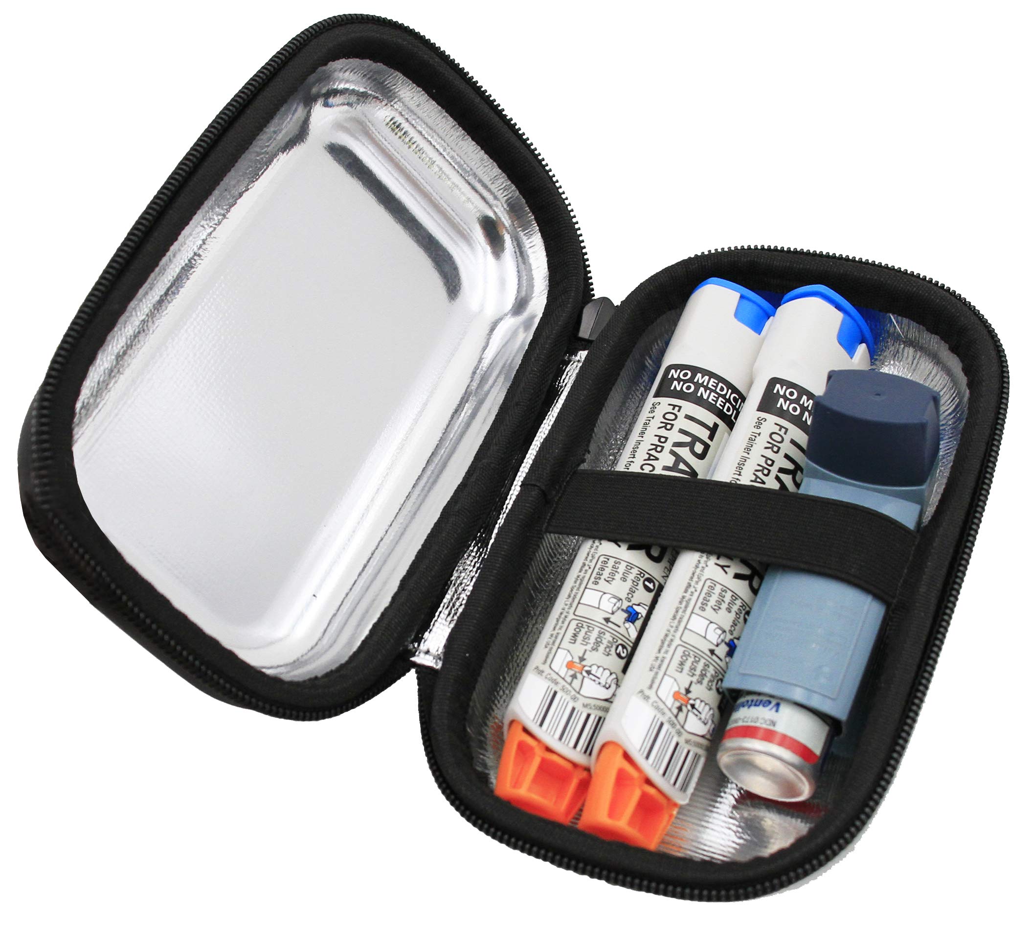 Casematix Compact Insulated Asthma Inhaler Travel Bag Case Compatible with Chamber Inhaler Spacer, Masks and More - Does Not Fit Spacers Longer Than 6.25 inches, Includes CASE ONLY