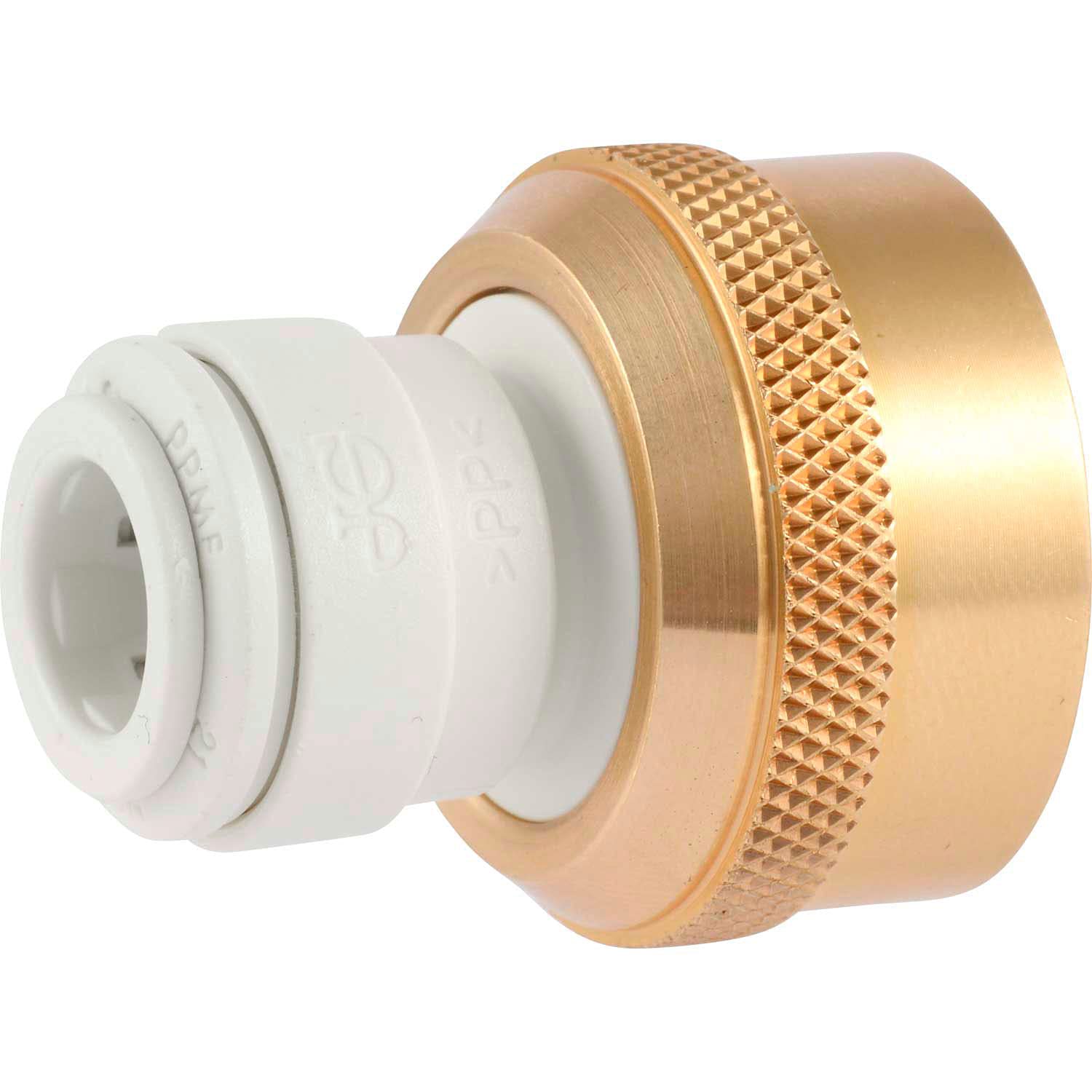 Brass Female Connector (Garden Hose) 3/8'' x 3/4'' - 11.5 NH, 10 Pk