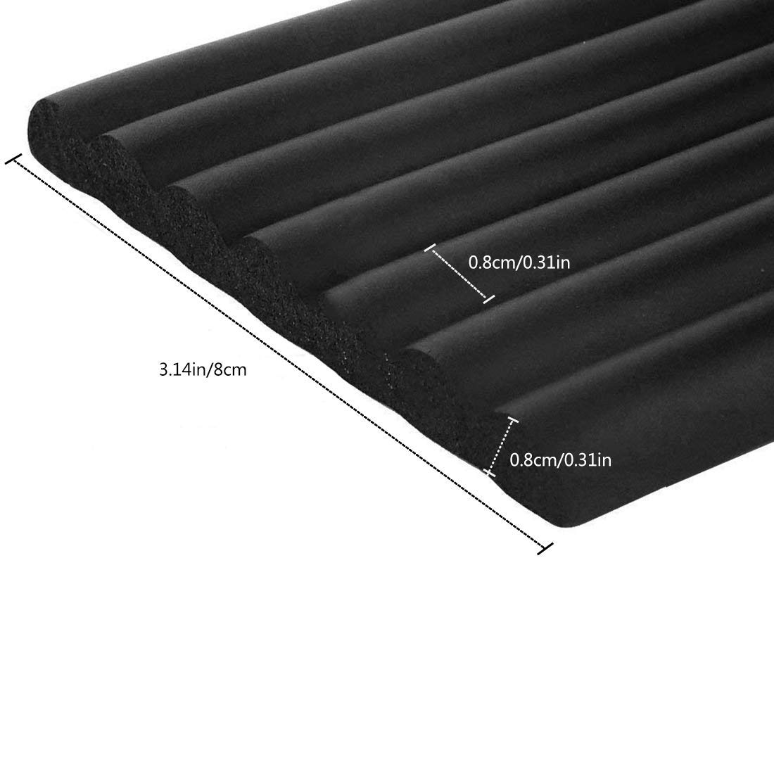 GFQLONG Baby Proofing Edge and Corner Guards,3M Pre-Taped Furniture Bumper, (13.12ft Edge + 8 Corners),Grey