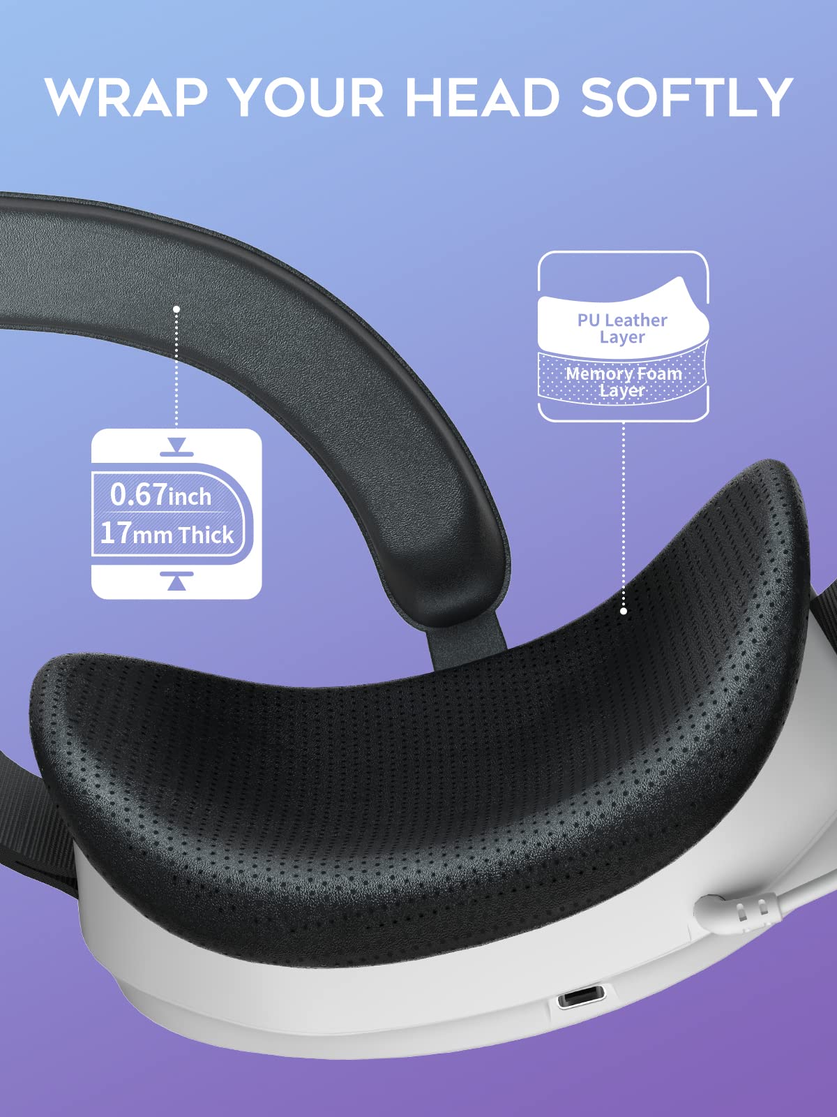 DESTEK Elite Head Strap with 8000mAh Battery Pack Compatible with Meta/Oculus Quest 2, 5V/2A Fast Charging Extends 5 Hours Play Time，10.8oz Super Light Weight, Accessories for VR Headset
