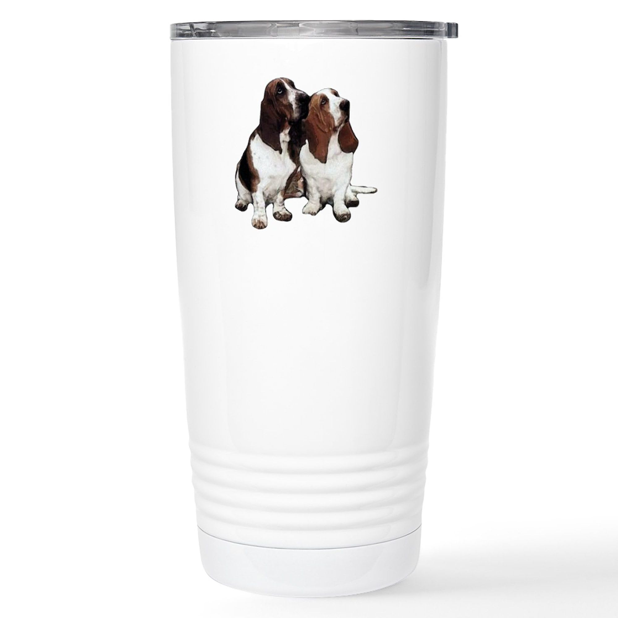 CafePress Basset Hounds Stainless Steel Travel Mug Stainless Steel Travel Mug, Insulated 20 oz. Coffee Tumbler