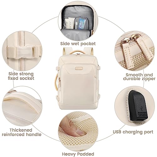 JCDOBEST Large Travel Backpack, Flight Approved Carry On Backpack for Men & Women, Large Daypack Hiking Backpack Water Resistant Lightweight Weekender Bag Outdoor Sports Rucksack Casual Pack