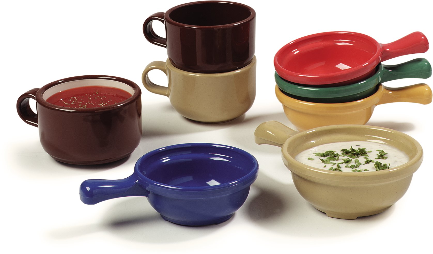Carlisle FoodService Products Soup Bowl with Handle for Catering, Buffets, Restaurants, San, 8 Ounces, Yellow