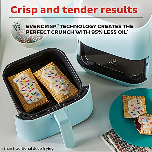 Instant 4-in-1, 2-QT Mini Air Fryer Oven Combo, From the Makers of Instant with Customizable Smart Cooking Programs, Nonstick and Dishwasher-Safe Basket, App with over 100 Recipes, Aqua
