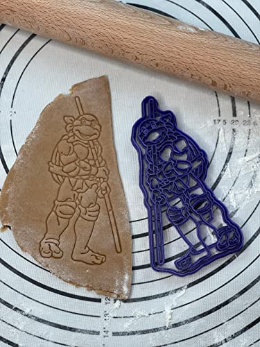 Premium Quality Ninja Turtle Donatello 6” Cookie Cutter and Mold Produced by 3D Kitchen Art
