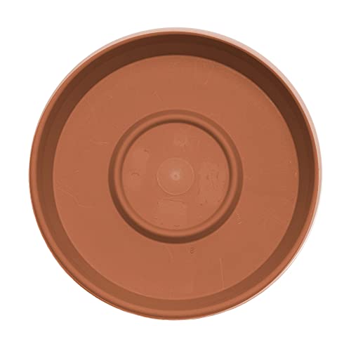 Bloem Terra Pot Round Drain Saucer: 16" - Terra Cotta - Tray for Planters 11-16", Matte Finish, Durable Resin, Ribbed Bottom, for Indoor and Outdoor Use, Gardening, Planter Not Included