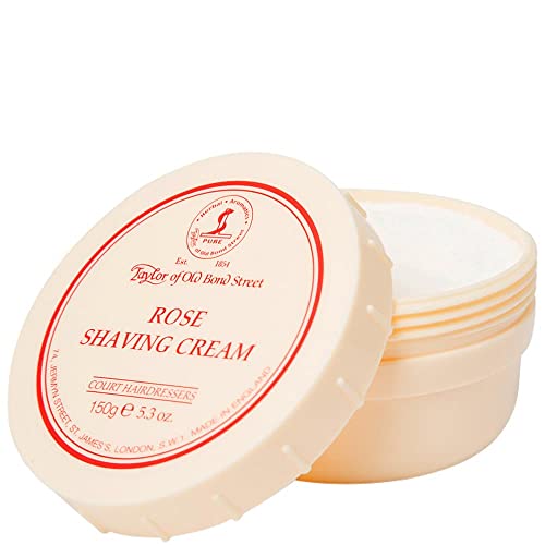 Taylor of Old Bond Street Rose Shaving Cream Jar, 5.3-Ounce (01004)