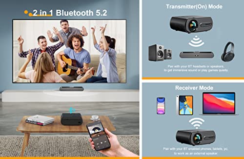 Projector with WiFi and Bluetooth - 5G WiFi Native 1080P 18000L 4K Supported, Jimveo Outdoor Projector with Screen for Home Theater, Compatible with iOS/Android/TV Stick/HDMI/PC/XBox/PS5