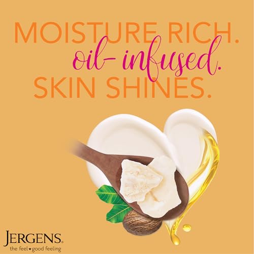 Jergens Shea Butter Hand and Body Lotion, Deep Conditioning Moisturizer, 3X More Radiant Skin, with Pure Shea Butter, Dermatologist Tested, 26.5 Oz
