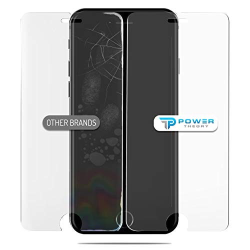 Power Theory Designed for iPhone 6 and 6s Screen Protector Tempered Glass [9H Hardness], Easy Install Kit, 99% HD Bubble Free Clear, Case Friendly, Anti-Scratch, 2 Pack (iPhone 6s & 6)