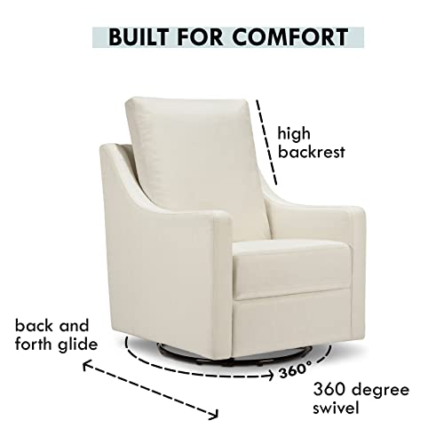 DaVinci Field Swivel Glider in Cotton Weave, Greenguard Gold Certified