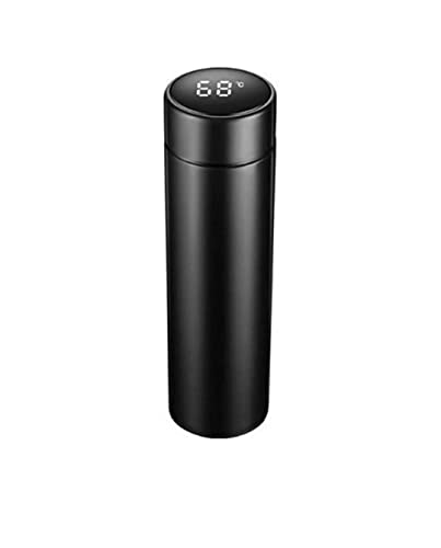 Intelligent temperature and Insulated Water Bottle Led Touch Display water temperature, Stainless Steel Coffee Thermos, Thermos Bottle, Insulated Hot Tea Thermos, Travel Mug, Keep Warm 12H (Black)