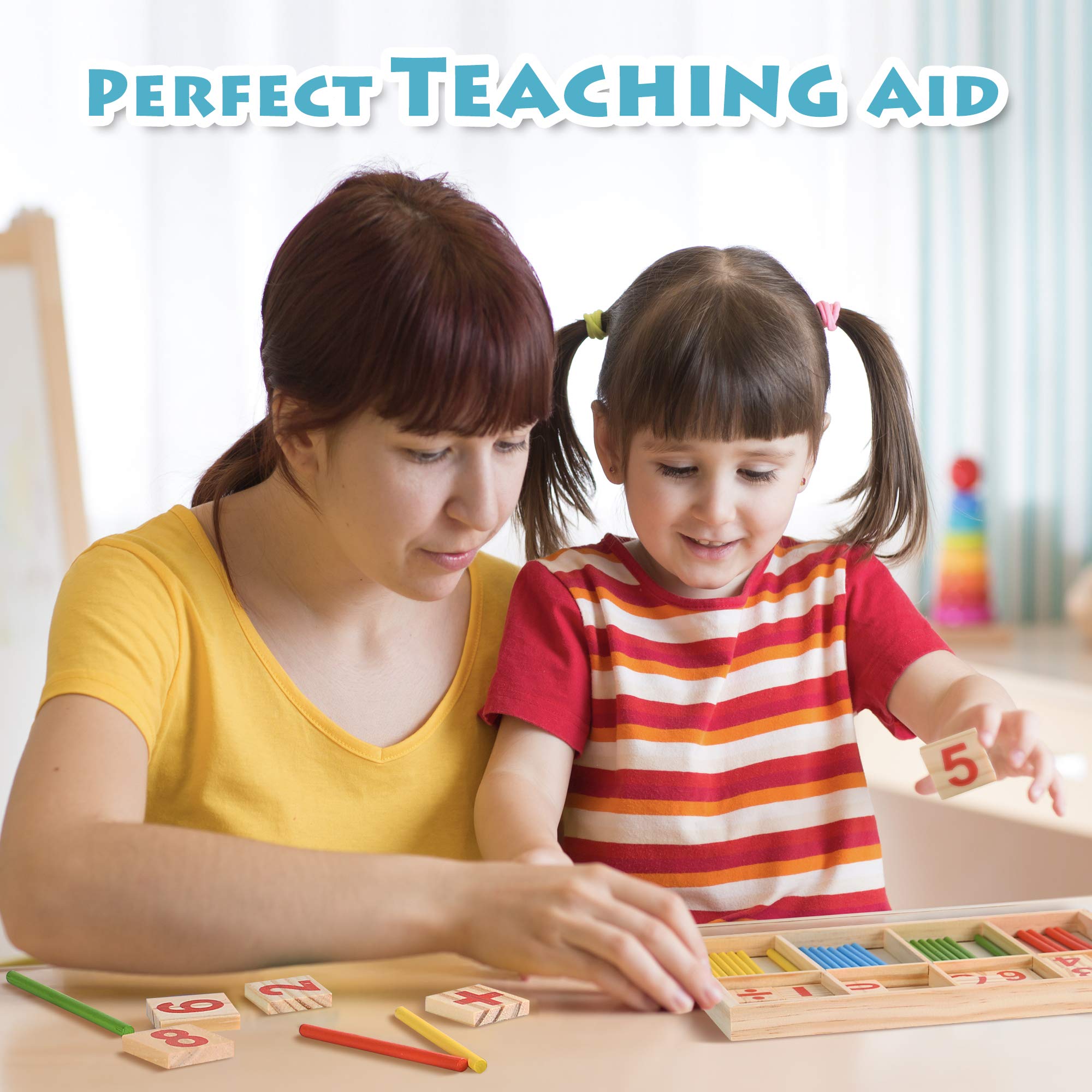 Montessori Math & Montessori Reading for Toddlers, Counting System, Tools Learning Teacher Gifts Kindergarten Stem Activities Classroom Toys Small Preschoolers