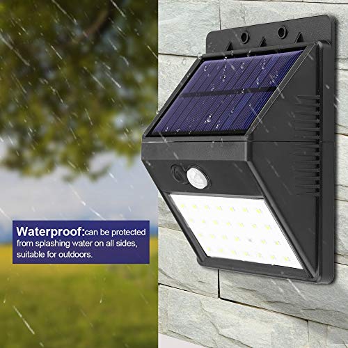 Solar Powered Light, ABS Plastic Solar Sensor Light 28 LED Wall Light Garden Light Turns on Automatically for Home Garden