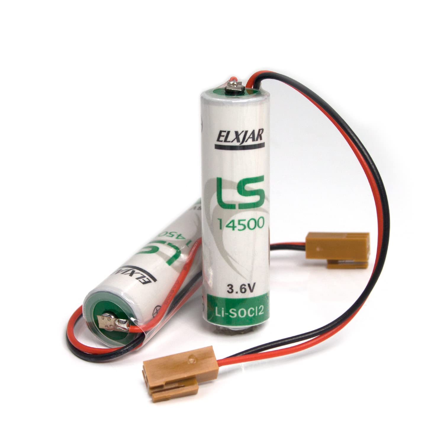 Coonyard (2-Pack) 3.6V 2600mAh LS14500-MER PLC Lithium Battery Replacement for Mitsubishi CR1, CR2, CR3, M500, M600, BKO-NC2157H01, C52011, ER6 BKO-NC2157H01, ER6V BKO-NC2157H01, ER6V-C4