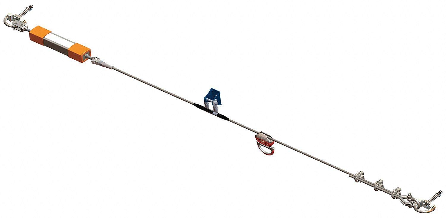 Miller Horizontal Lifeline, 360 ft. Length, Permanent Installation, 2 Workers Per System - X00360