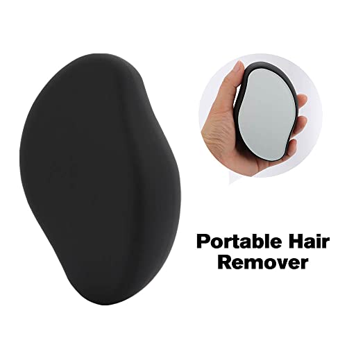 Crystal Hair Eraser, Remover, Magic Eraser for Women and Man, Reusable Removal, Painless Exfoliating Remover by timearte (Black) 1 count