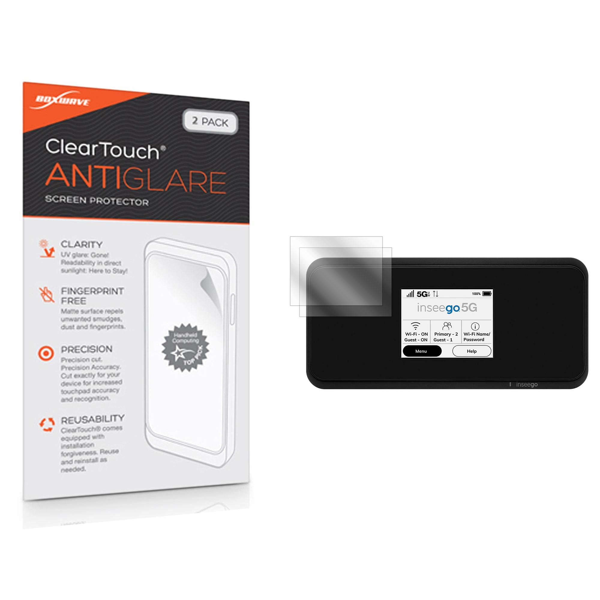 BoxWave Screen Protector Compatible with Inseego MiFi M2100 - ClearTouch Anti-Glare (2-Pack), Anti-Fingerprint Matte Film Skin for Inseego MiFi M2100, Inseego MiFi M2100, M2000