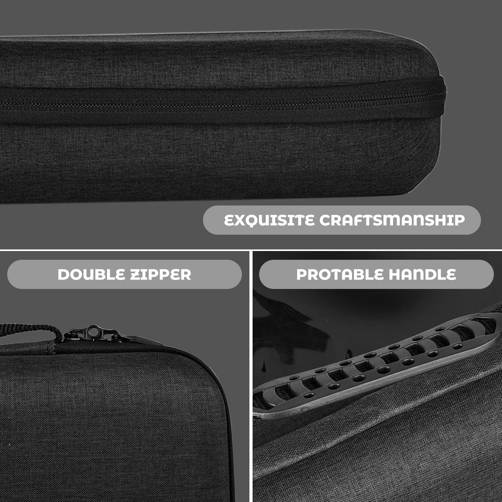 Carrying Case for Steam Deck Console: Portable Storage Bag Built-In Stand Shockproof Protective Hard Shell Carry Bag Travel Pouch for Adapter Charger Storage