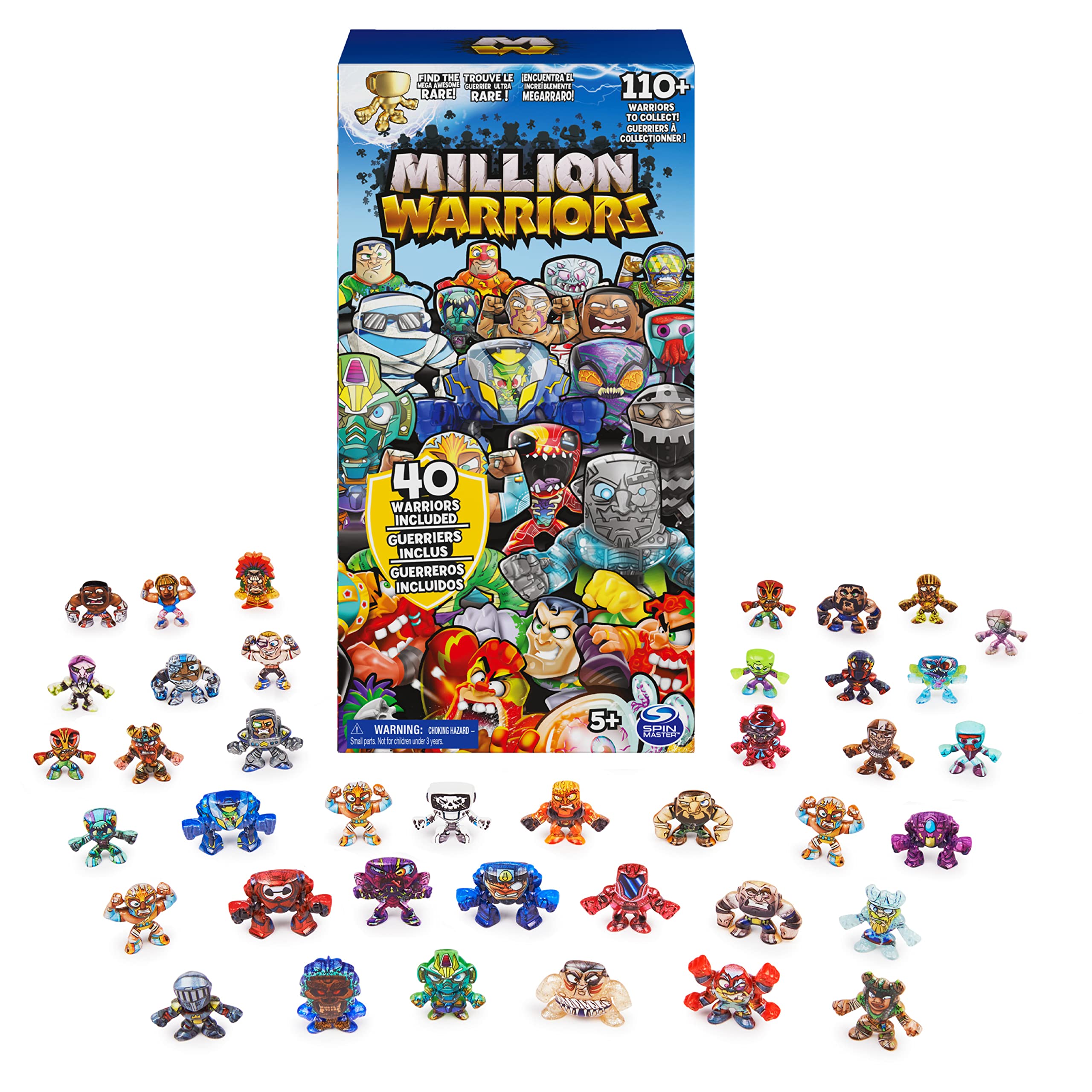 Million Warriors, 40-Pack Collectible Figures, Guaranteed Rare Warrior, Surprise Kids Toys for Boys and Girls Ages 5 and Up (Styles May Vary)