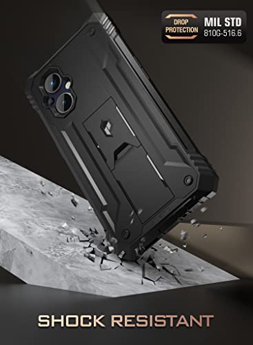 Poetic Revolution Series Case for OnePlus Nord N20 5G, [6FT Mil-Grade Drop Tested], Full-Body Rugged Dual-Layer Shockproof Protective Cover with Kickstand and Built-in-Screen Protector, Black