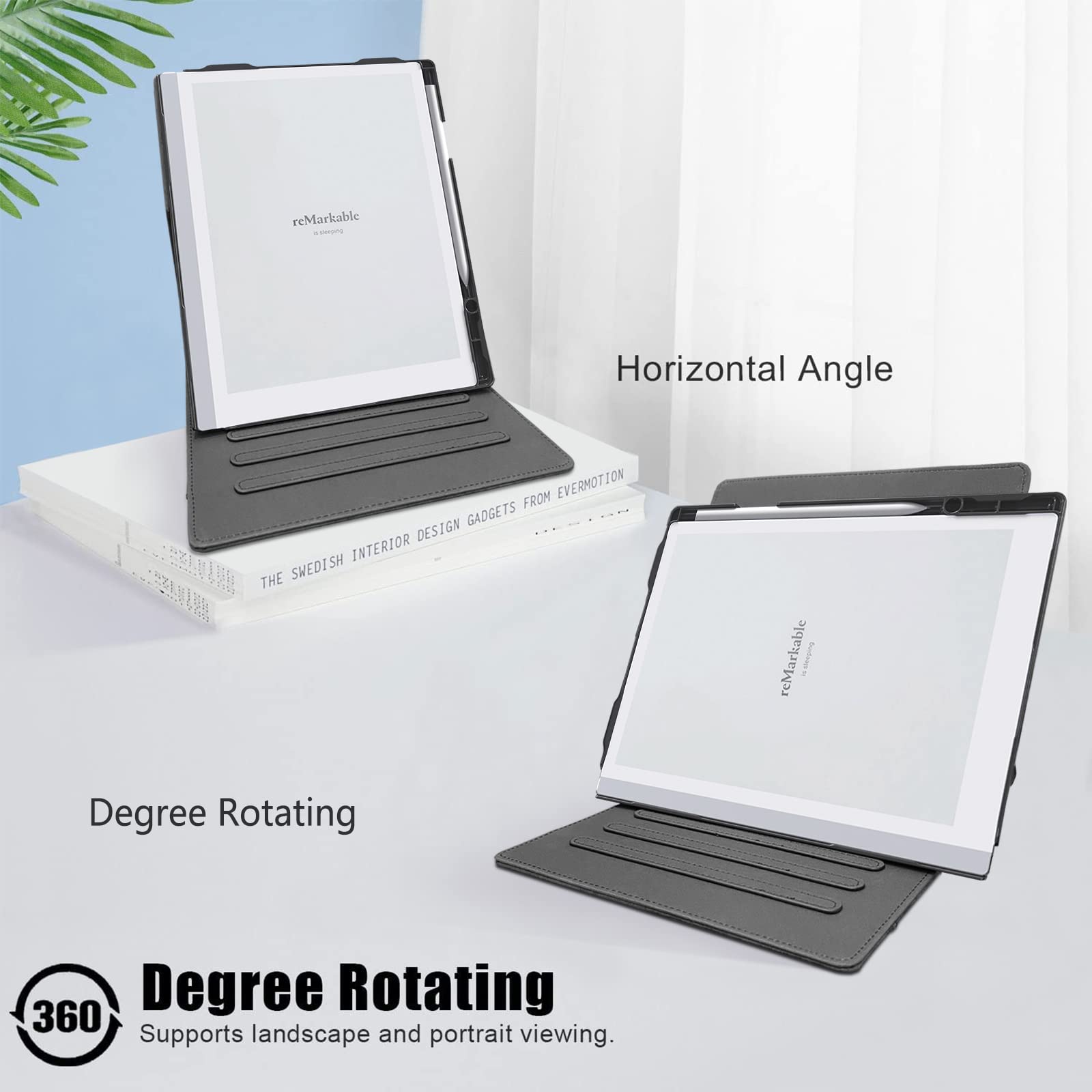 E NET-CASE Case for Remarkable 2 Paper Tablet, Skin Touch Feeling Book Folio Cover with Built-in Pen Holder for Remarkable 2 Tablet 10.3" 2020 Released