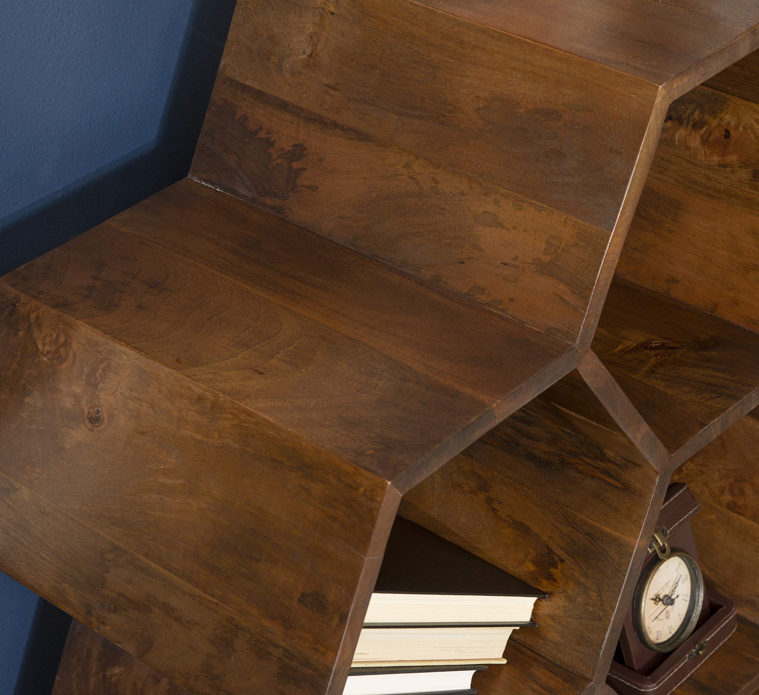Powell Bianca Hazelnut Honeycomb Bookshelf