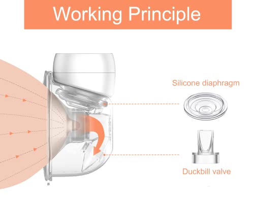 Loveishere Duckbill Valves and Silicone Diaphragm, Compatible with Momcozy/TSRETE/PADRAM/LoveOfLive/OMFMF Breast Pumps Replace momcozy S9|S10|S12 Pump Parts/Accessories,4pcs Set