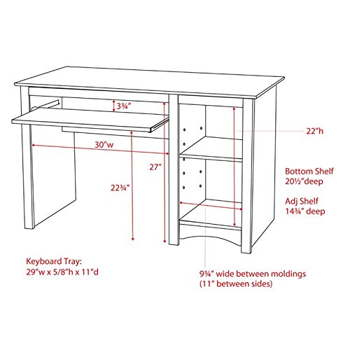 PREPAC Black Computer Desk