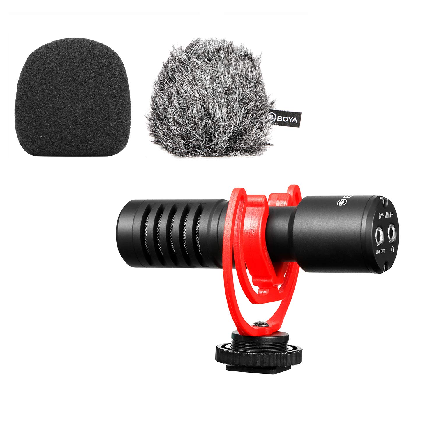 BOYA Smartphone Videomic for Camera, BY-MM1-B Compact Shotgun Microphone YouTube Vlogging Livestream Recording for iPhone Huawei Smartphone DJI Osmo Mobile Plus for Canon Nikon Sony DSLR