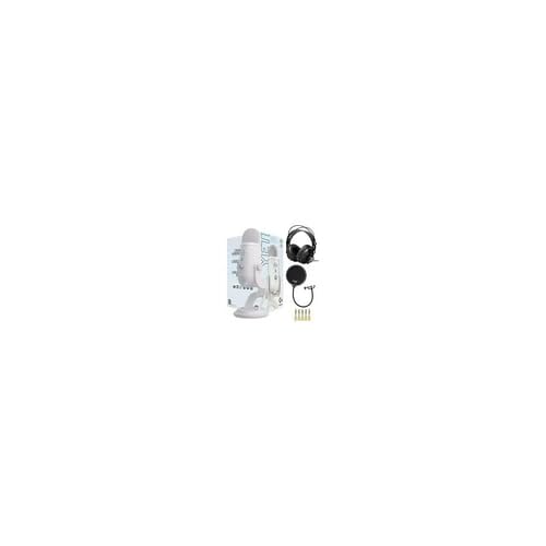 Blue Microphones Yeti USB Microphone (Blackout) Bundle with Knox Gear Headphones and Pop Filter (3 Items)