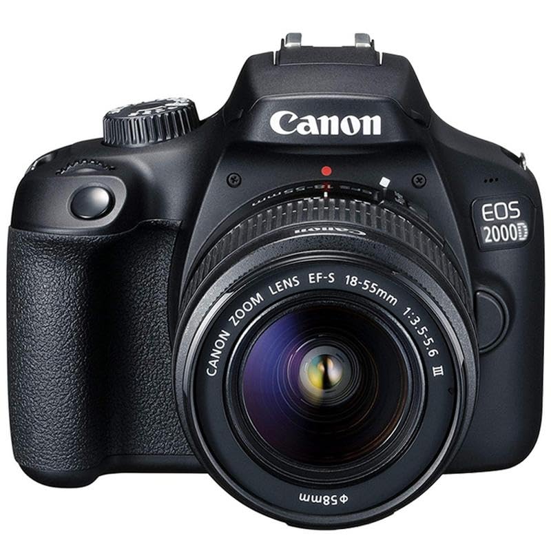 Canon EOS 2000D/T7 Vlogger Kit:EF-S 18-55mm is II Lens,64GB Memory Card,Ring Light,Spider Tripod,3 Piece Filter Kit,Gadget Bag,Remote Shutter,USB Card Reader & Cleaning Kit (Renewed)