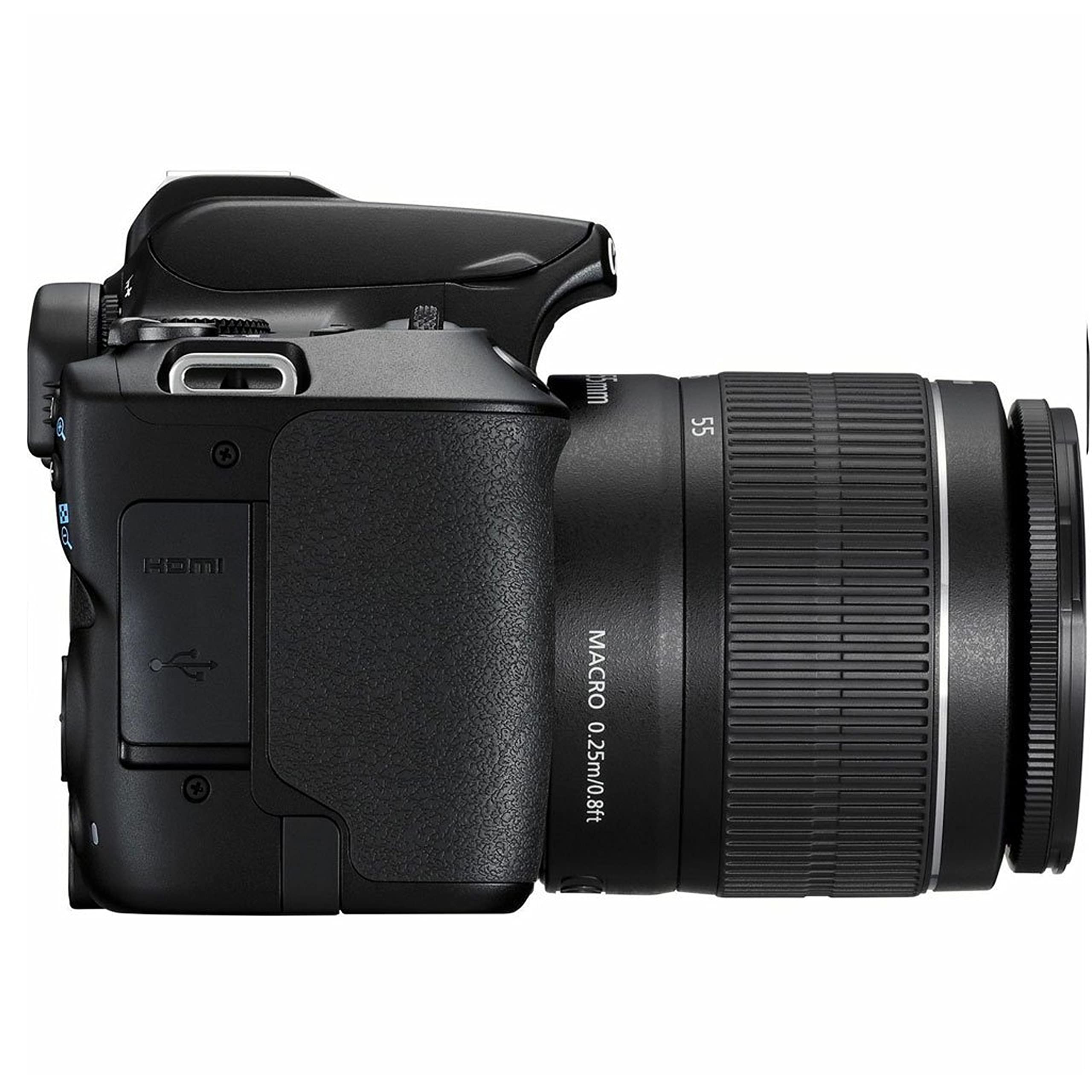 Canon EOS 250D (Rebel SL3) DSLR Camera w/18-55mm F/3.5-5.6 Zoom Lens + 2X 64GB Memory + Case + Filters + Tripod + More (35pc Bundle)