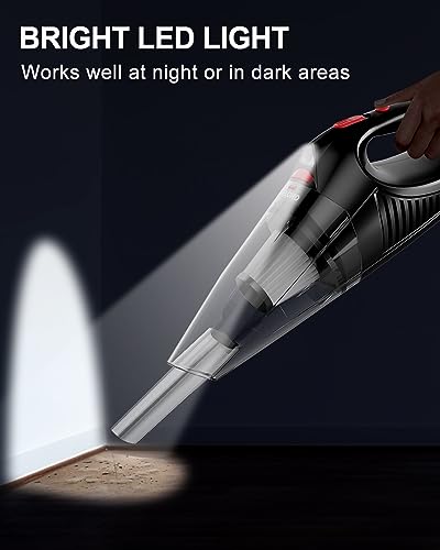 MELOHO Car Vacuum Cleaner High Power, Portable Handheld Vacuum Cordless Rechargeable with Fast Charge Tech, Huge Motor & Large-Capacity Battery, Powerful Wireless Hand Held Vacuum for Pets, Car, Home