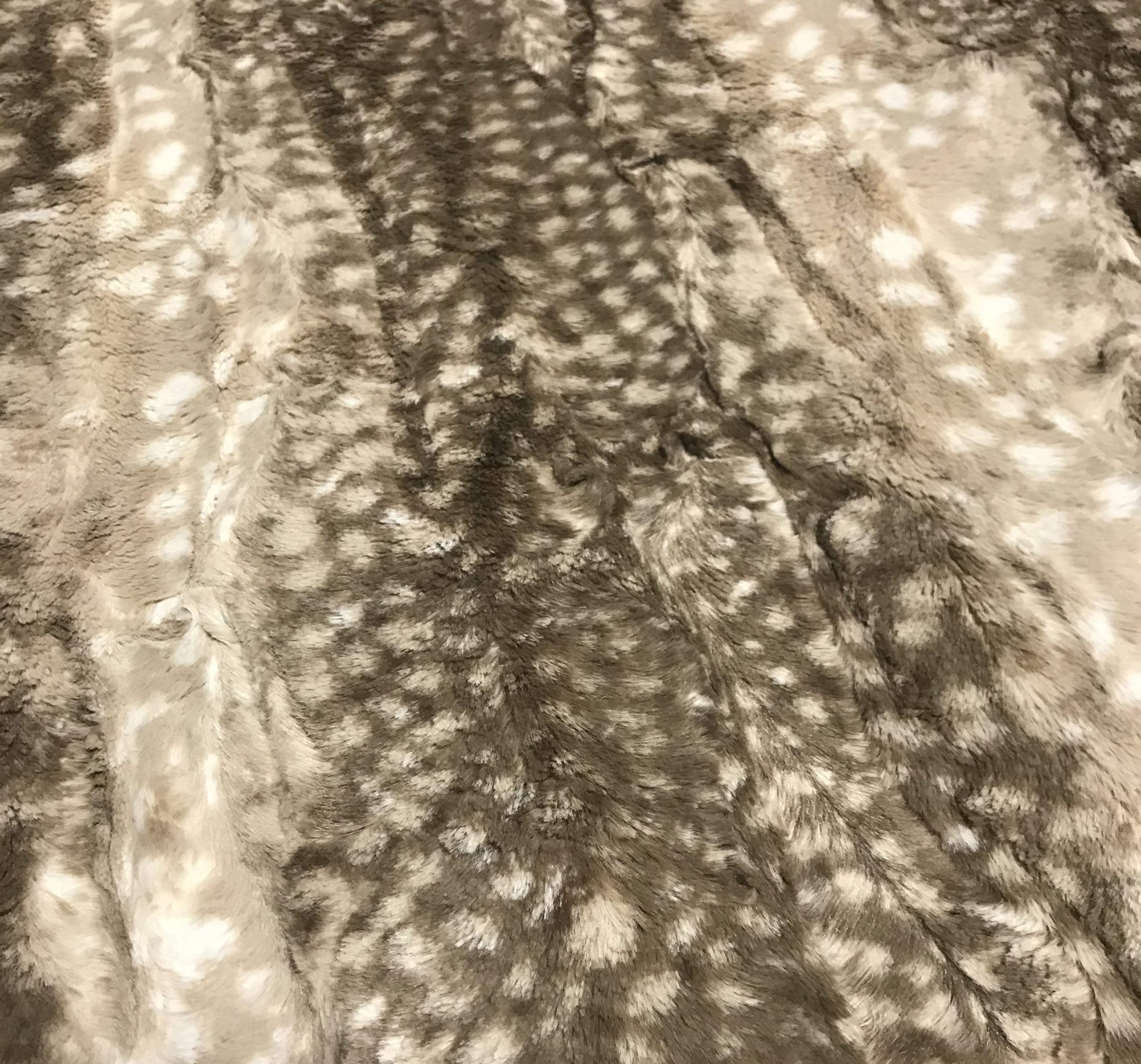 Fawn Cappuccino - Cuddle Minky Faux Deer Fur Fabric