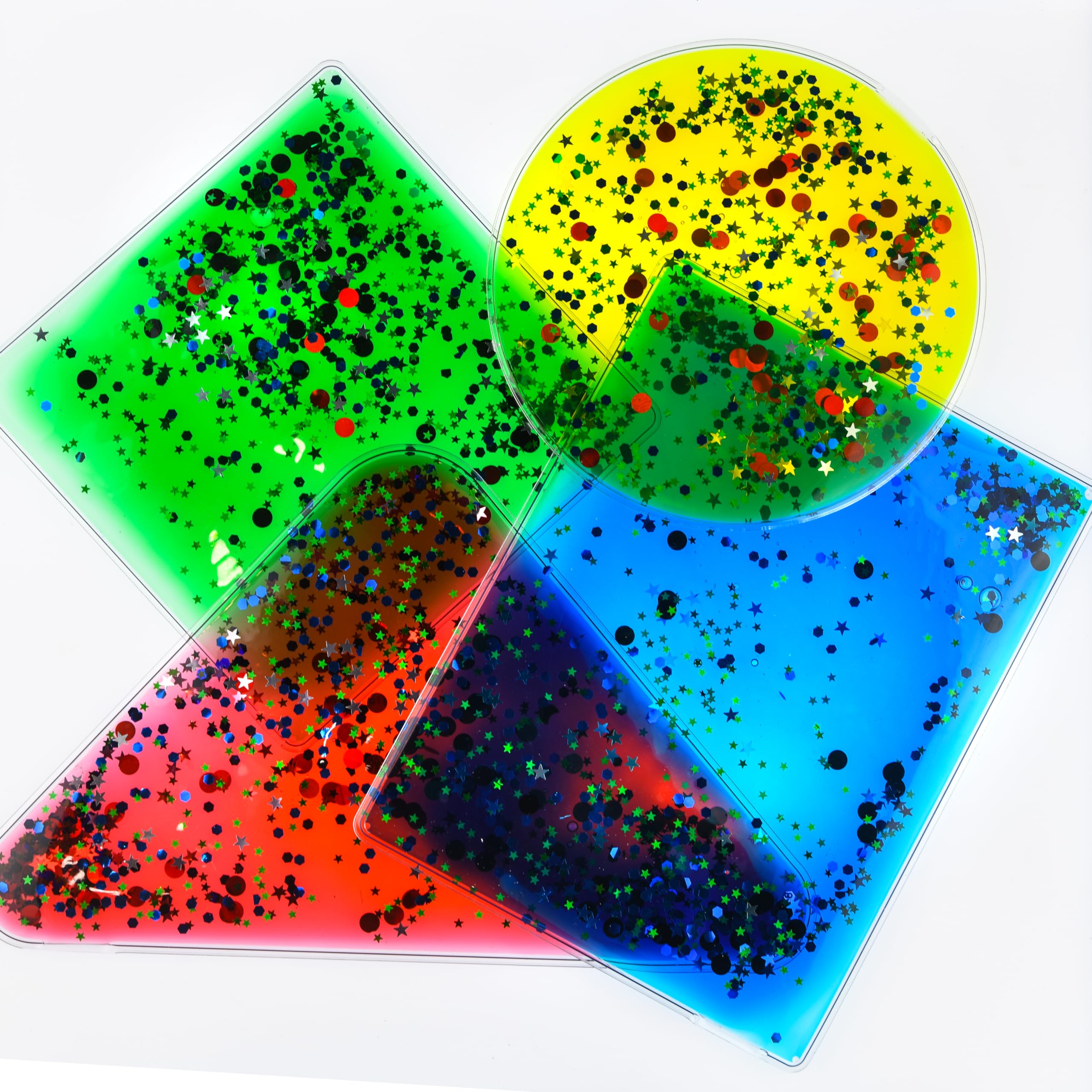 Playlearn Sensory Gel Pads - Sensory Bag - 3D Folding Pads 4pk - Fidget Toys - Tactile Sensory Toys