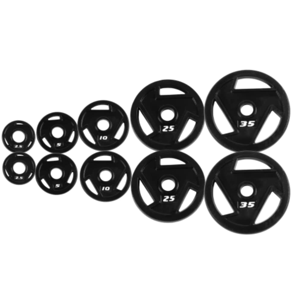 Cast Iron Bumper Plates Set,2-Inch Olympic Weight Plates Pair,85lb/105lb/140lb/155LB Free Weights Hole & Anti-Rust Hammertone Finish,Pairs or Sets,Multiple Packages (155LB Set)